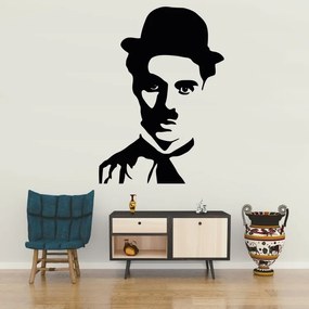 Charlie Chaplin portrét - vinylová samolepka na zeď 139x100cm
