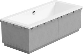 Mexen X-ST, polystyrenový plášť na obdélníkovou vanu 160-190 x 70-90 cm, LED drážka, bílá, 55021-01