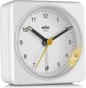 Braun BC03 bílá / Klasický budík / Analogový / 1x AA baterie