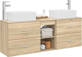 Sada koupelnových skříněk 3 ks Dub sonoma 53 x 34,5 x 63 cm 3405853