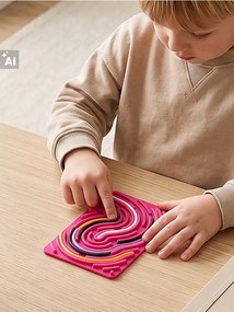 Sinsay - Silikonová senzorická deska - sytě růžová