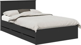 Rám postele se zásuvkou Černá 120 x 190 cm Inženýrské dřevo 3407999