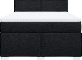 Box spring postel s matrací černá 140x200 cm textil 3288206