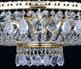 6 Bulbs silver basket crystal chandelier with pendalogue crystals