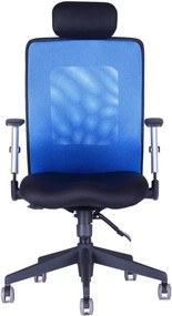 Kancelářská židle na kolečkách Office Pro CALYPSO XL SP4 – s područkami a podhlavníkem Modrá 14A11