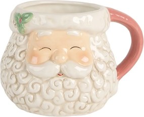 Keramický hrnek Santa Claus s růžovým ouškem - 16*11*10 cm / 550 ml