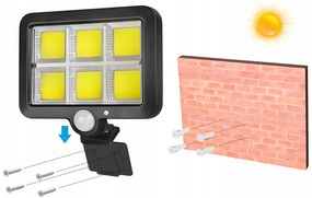 120 COB LED solární lampa s 5m kabelem