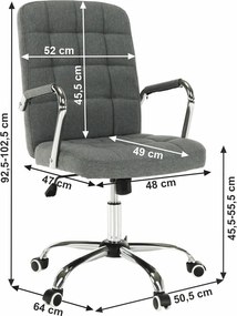 Tempo Kondela Kancelářská židle MORGEN, šedá