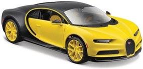 Kovový model maisto bugatti chiron, žlutá/černá