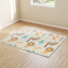 AIYAPLAY Hrací podložka baby 196 x 176 x 1,5 cm skládací oboustranná podložka na plazení Vícebarevná 431-081V01MX