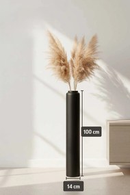 Váza DIRETO, sklolaminát, výška 100 cm, černý mat