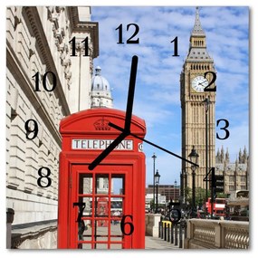 Skleněné hodiny čtvercové Londýn