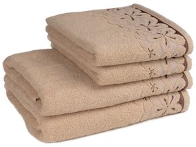 Tegatex Bavlněný ručník / osuška Bella - světle hnědá Velikost: 50*90 cm