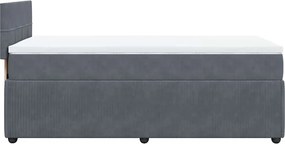 Box spring postel s matrací tmavě šedá 90x190 cm samet 3289927