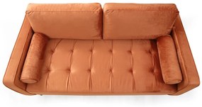 Designová sedačka Jarmaine 175 cm oranžová