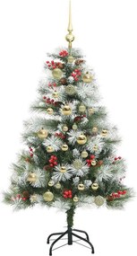Umělý vánoční stromeček Zelená a bílá 120 cm PVC, kov a plast 3395165