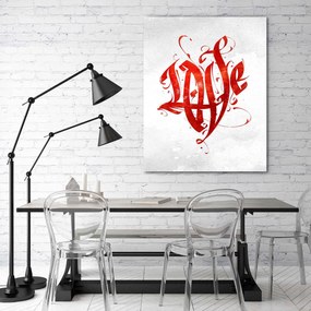 Gario Obraz na plátně Červené nápisy na bílém pozadí - Nikita Abakumov Rozměry: 40 x 60 cm