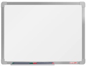 Bílá magnetická popisovací tabule boardOK, 600 x 450 mm, zelený rám