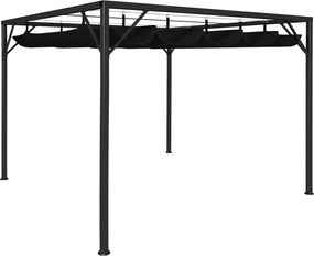 vidaXL Zahradní altán se zatahovací střechou 3 x 3 m 180 g/m² [47954] Barva: antracitová