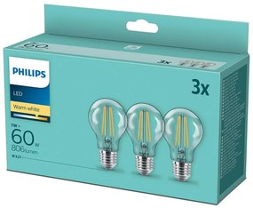 Philips | SADA 3x LED Žárovka VINTAGE Philips A60 E27/7W/230V 2700K | P4093