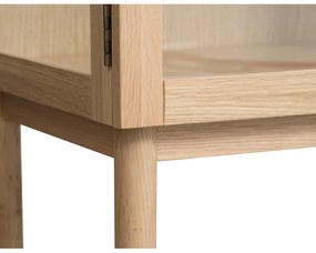 Vitrína z dubového dřeva v přírodní barvě 190x90 cm Elba – Unique Furniture