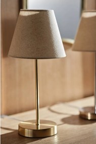Béžová/v mosazné barvě látková stolní lampa (výška 39 cm) Lasse – Jotex