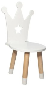 Manibox Dětská dřevěná židle KORUNKA + jméno ZDARMA