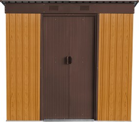 Zahradní domek BestBerg ZD-67RWB / 4,3 m² / 197 × 217 × 202 cm / dekor dřeva/hnědá
