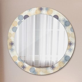 Kulaté dekorativní zrcadlo Geometrická kola fi 70 cm