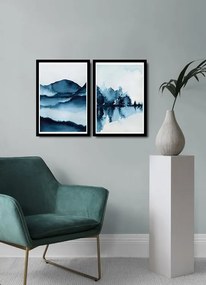 Sada nástěnných obrazů Fars 36x51 cm 2 ks modrá