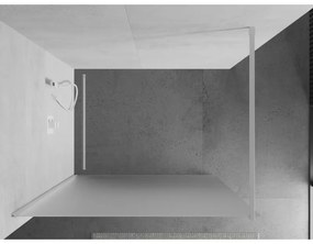 Mexen Kioto, Walk-In sprchová zástěna 110 x 200 cm, 8mm sklo námraza, bílý profil, 800-110-101-20-30