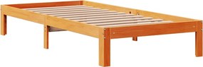 Postel bez matrace voskově hnědá 75 x 190 cm masivní borovice 3306057