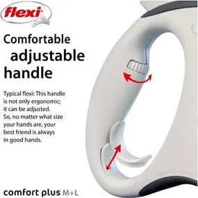Flexi Comfort Plus L pásek 5m antracitové / Vodítko / samonavíjecí / d