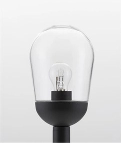 NV 9060196 Venkovní sloupkové svítidlo OMIKA tmavě šedý hliník a čiré sklo E27 1x12W 220-240V bez žárovky IP54 - NOVA LUCE
