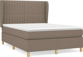 Box spring postel s matrací taupe 140x200 cm textil 3128689
