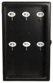 Černá dřevěná skříňka na klíče- 24*7*38 cm – 24x7x38 cm