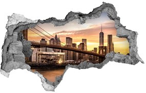 Wallmuralia Fototapeta díra na zeď 3D Brooklynský most 95x73 cm