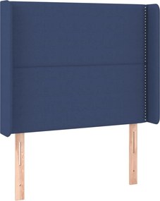 Box spring postel s matrací a LED modrá 100x200 cm textil 3138779