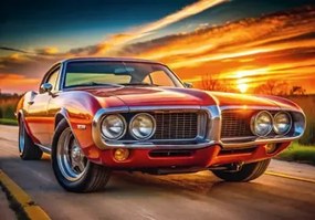 DINO Firebird při západu slunce / 100 dílků / XL / od 5 let