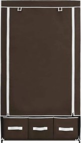 Šatní skříň hnědá 87 x 49 x 159 cm textil 282458