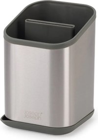 Odkapávač na příbory z nerezové oceli v leskle stříbrné barvě 11x11,5 cm Duo Steel – Joseph Joseph