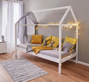 XXXLutz DĚTSKÁ POSTEL SE STŘÍŠKOU, 90/200 cm, bílá MID.YOU - Online Only dětské postele - 000528028902