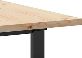 Jídelní stůl s O rámem 160 x 80 x 75,5 cm borové dřevo a ocel 3282743