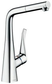 Hansgrohe Metris M71 - Páková kuchyňská baterie 320, Eco, vytahovatelný výtok, 1jet, chrom 14781000