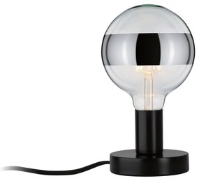 Paulmann 79758 Neordic Haldor, černá stolní lampa s přiznanou žárovkou, 1x20W E27