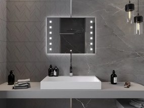 Mexen Ner koupelnové zrcadlo s podsvícením 80 x 60 cm, LED 6000K, antivlna - 9809-080-060-611-00