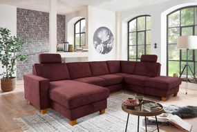 XXXLutz SEDACÍ SOUPRAVA, textil, tmavě červená Sit & More - Sedací soupravy - 000144005837