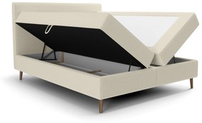 Manželská postel 140 cm Napoli Bonell (krémová) (s roštem, s úl. prostorem). 1082447