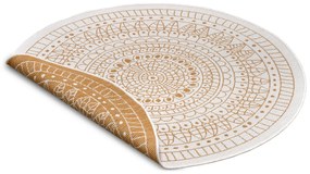 NORTHRUGS - Hanse Home koberce Kusový koberec Twin-Wendeteppiche 105797 Ochre kruh – na ven i na doma - 200x200 (průměr) kruh cm
