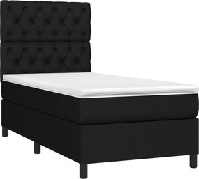 Box spring postel s matrací černá 80 x 200 cm textil 3141971